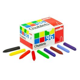Chublet Crayons 57 x 10mm 12 Assorted Colours - Pack of 96 | Dryad ...