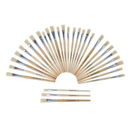 Classmates Short Flat Paint Brushes - Assorted Sizes - Pack of 30 ...