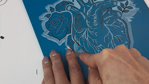 Step by Step Guide to Lino Printing an Anatomical Heart | Dryad Education